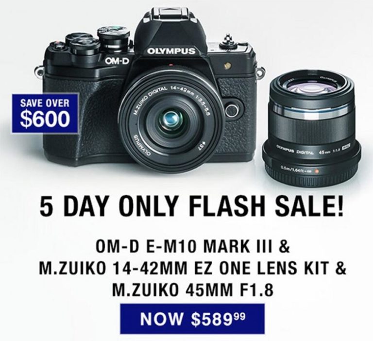 Deal: Save $609 on Olympus E-M10 Mark III with 14-42mm and 45mm Lenses ...